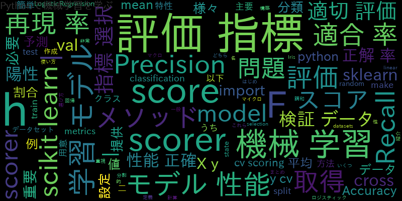 Scikit Learnのgetscorerでスコアを取得！機械学習モデルの評価指標を理解する ｜ 自作で機械学習モデル・aiの使い方を学ぶ 